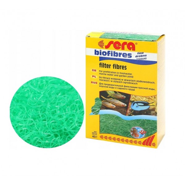 Material filtrant SERA Biofibres Fine, 40 g, culoaremodel Verde – PacoPet